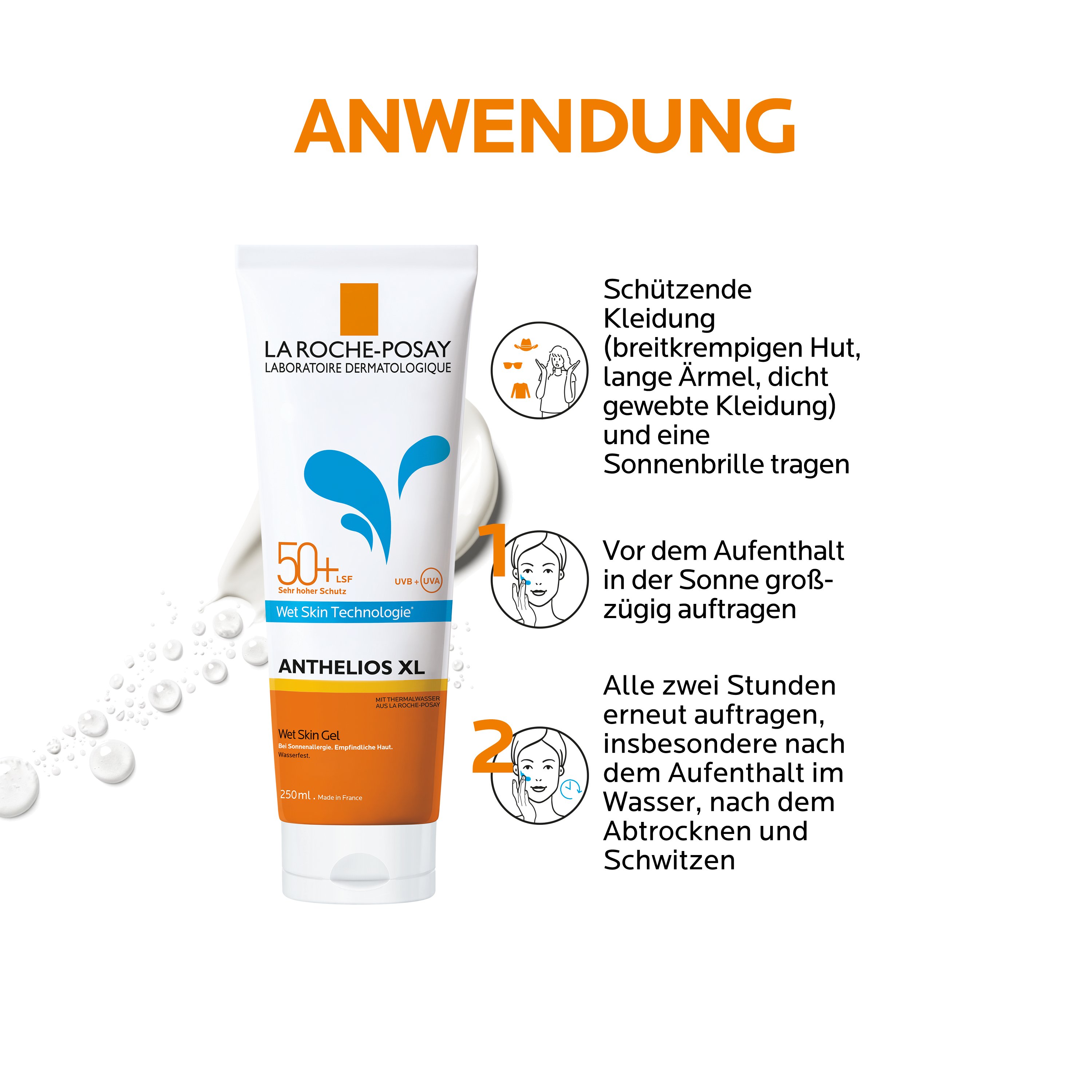 Anthelios Xl Wet Skin Gel Lsf 50 250 Ml Gesund De