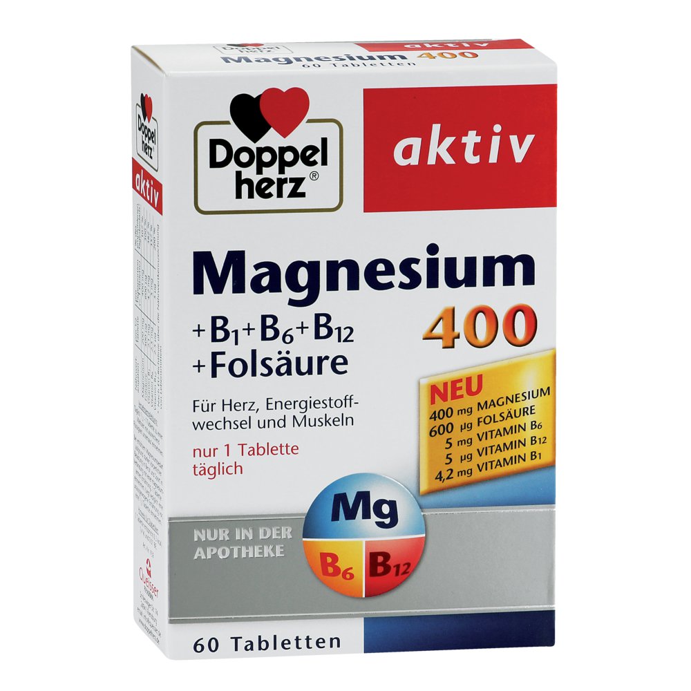 DOPPELHERZ Magnesium 400 mg Tabletten - 60 St. - gesund.de